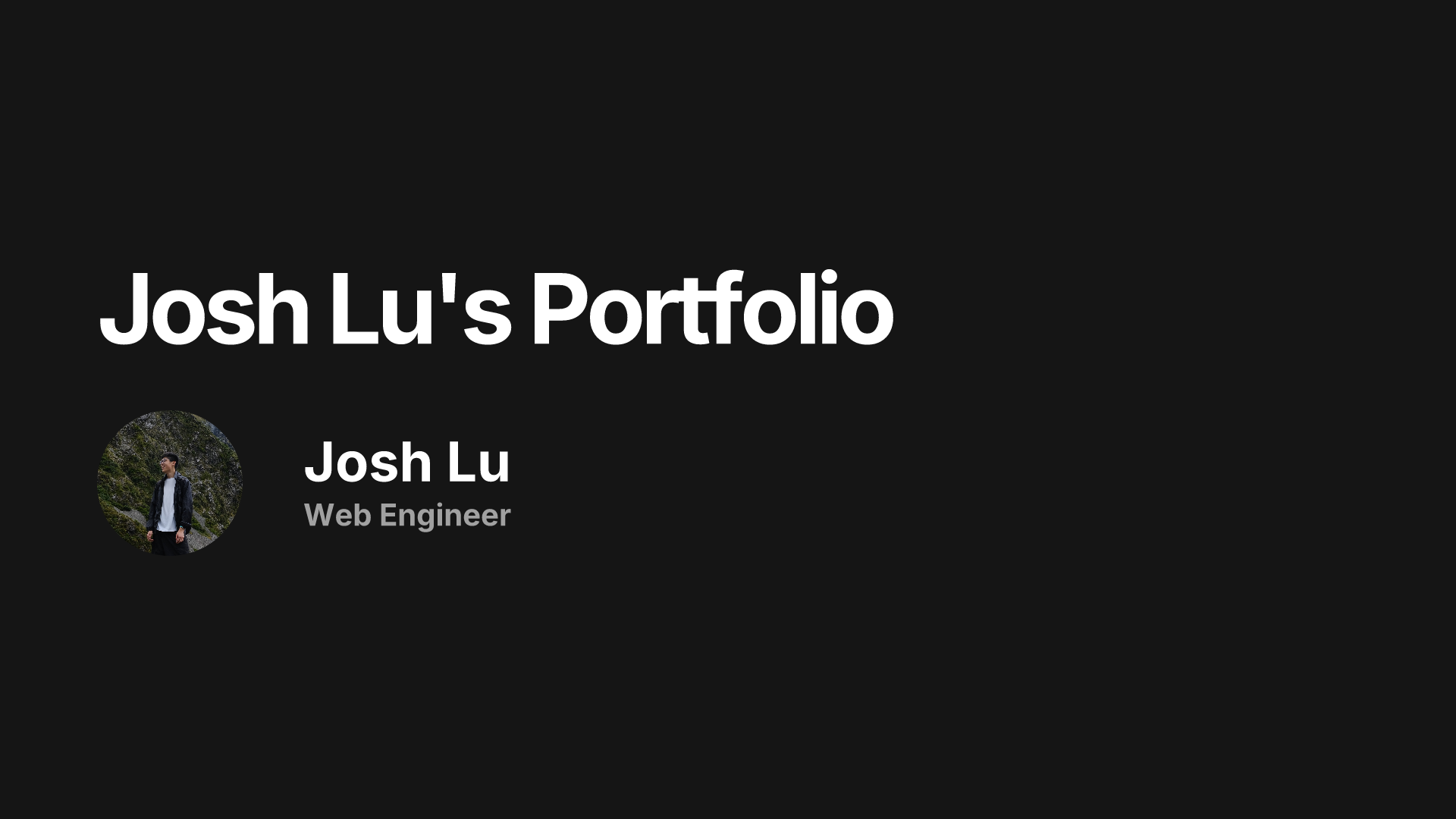 Josh Lu's Portfolio